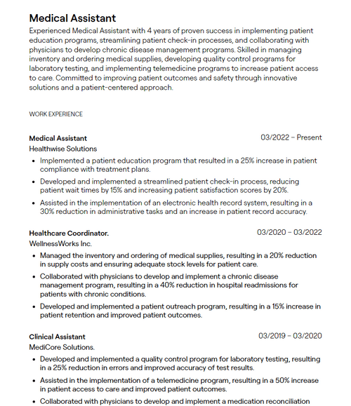 12 Medical Assistant Resume Examples with Guidance 